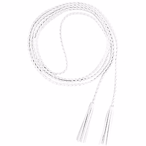Nanxson Women's Waist Belt Woven Tassels Chain Belt Skinny Belt for Skirt Dress PDW0042 (white)