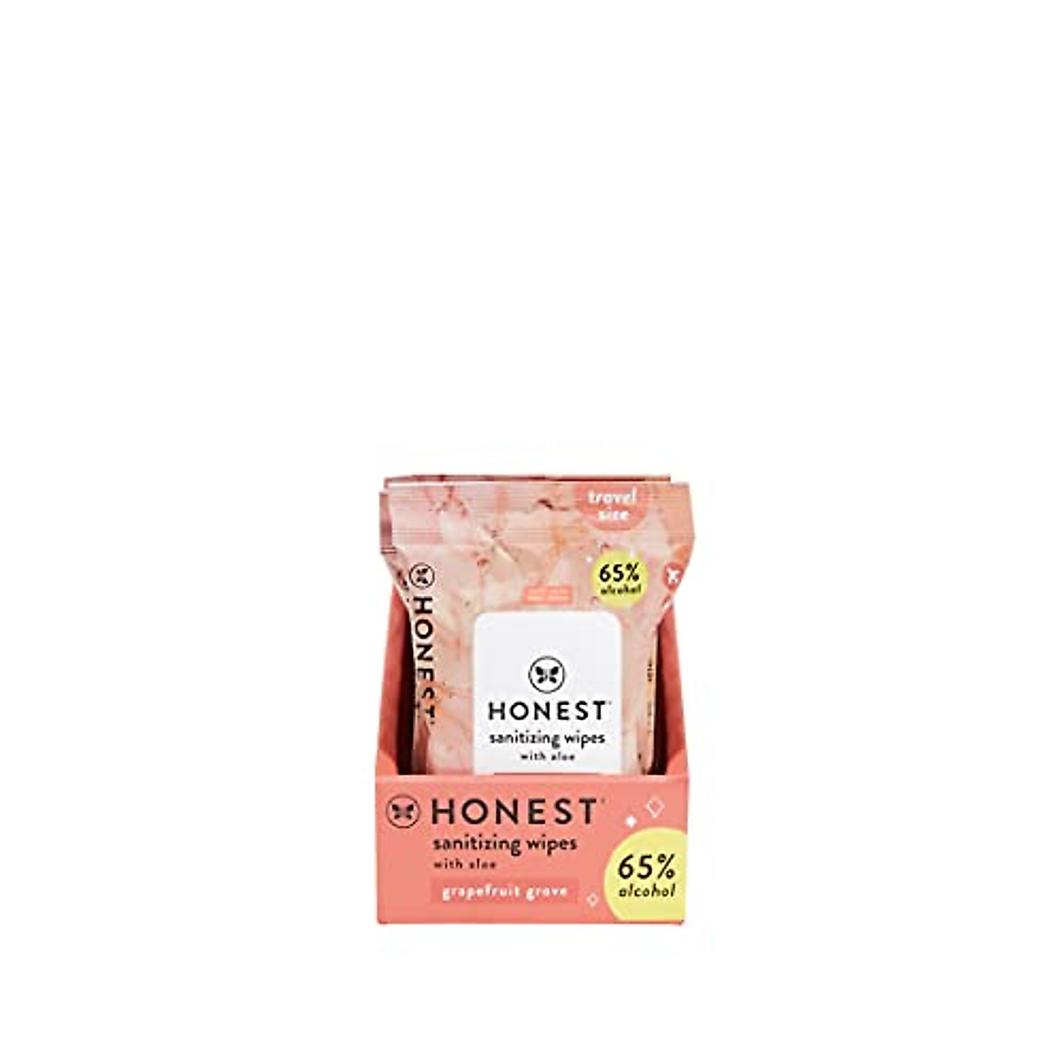 The Honest Company Sanitizing Alcohol Wipes, Grapefruit Grove, 15 Count (Pack of 10)