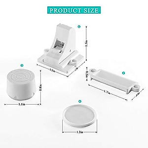 Baby Proofing Magnetic Cabinet Locks - 20 locks + 3 keys Total - Bundle 2 items - 20 Locks with Extra Child Proof Replacement Magnet Key