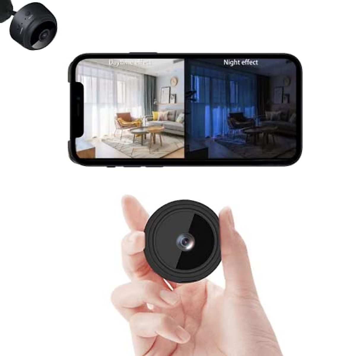Jukllezan Mini Spy Camera Wireless WiFi Hidden Camera 1080P Full HD Quality with Night Vision and Motion Detection Security Nanny Camera for Home/Office/Car Indoor Monitor
