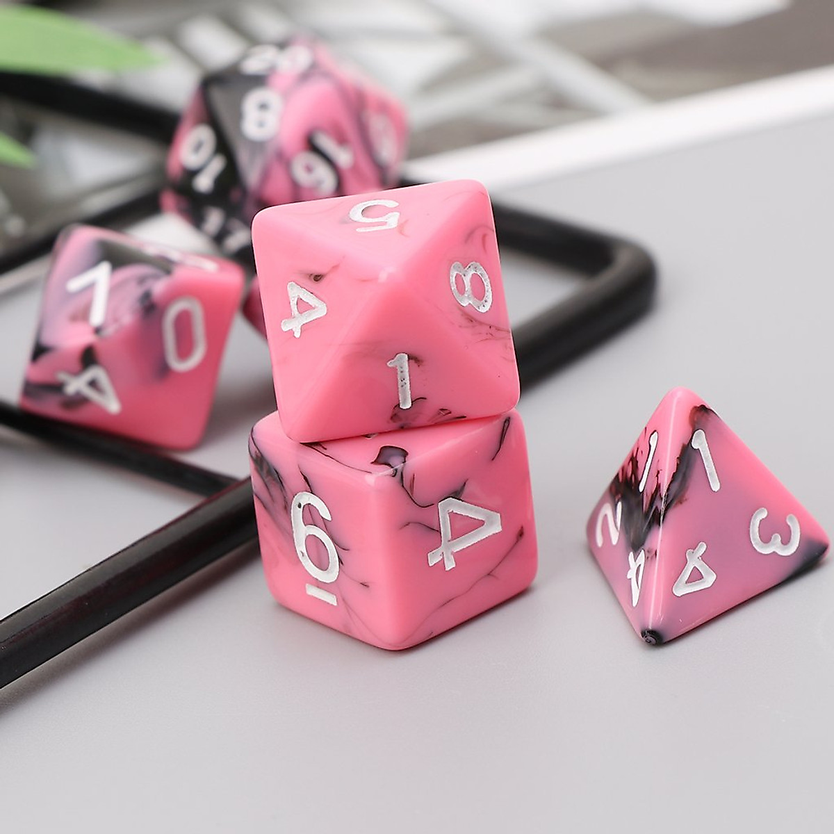 HELYZQ 7pcs/Set Dice for TRPG D4-D20 Multi-Sided Dices Polyhedral