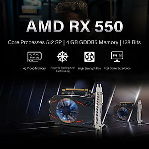 Lenovo RGB Gaming Desktop PC, Intel Quad I5 up to 3.6GHz, 16GB RAM, Radeon RX 550 4G GDDR5, 128G SSD + 2TB, DVD, WiFi & Bluetooth, RGB Keyboard & Mouse, Win 10 Pro (Renewed)