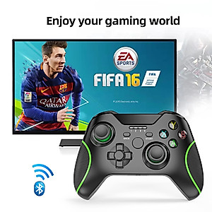 ZFY Wireless Game Controller Compatible Windows7/8/10,Gamepad with Linear Trigger(BLACK)