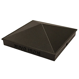 Nuvo Iron Pyramid Post Cap, 6" x 6",Black