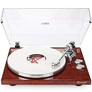 Turntable Record Player Bluetooth Built-in Phono Pre-amp 2-Speed Belt-Driven with Adjustable Counterweight Magnetic Cartridge Vinyl Recording via PC Turntables for Vinyl Records