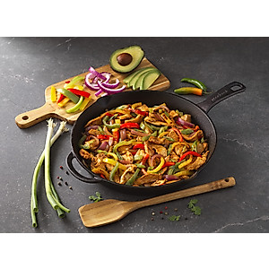 GoodCook Cast Iron Skillet, 12", Black