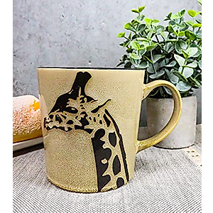 Ebros Ceramic Animal Totem Spirit Long Necked Giraffe Print Drinking Beverage Mug 16oz Drink Coffee Cup Safari Themed Glazed Earthenware Kitchen And Dining Accessory Decor For Giraffes And Wildlife