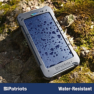 4Patriots Patriot Power Cell CX: Portable Solar Power Bank - Rechargeable External Battery with 3 USB Ports, 8,000 mAh Lithium Ion Battery, LED Flashlight, Great for Camping, Hiking or Emergencies