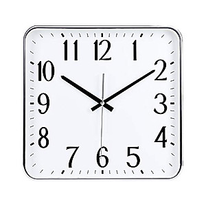 zxb-shop Wall Clock for Living Room Kitchen Creative Kitchen/Living Room/Office Large Ultra-Quiet Quartz-Free Movement Rectangular Design Wall Clock (13 Inches) Home/Office/Classroom/School Clock
