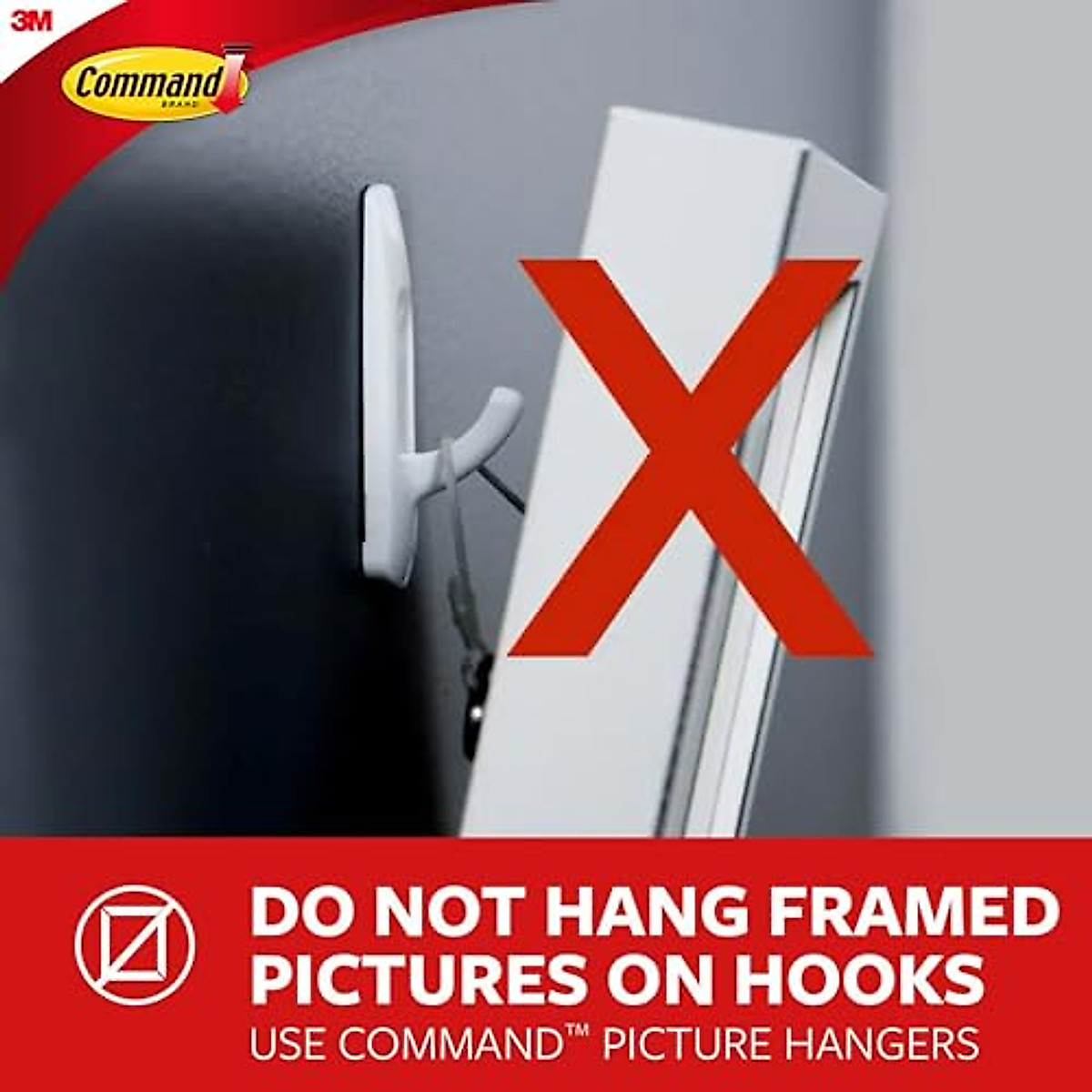 Command Outdoor Large Window Hooks, Total 4 Hooks with 8 Command Strips, 4 Pack of 1 Hook, Decorate Damage-Free
