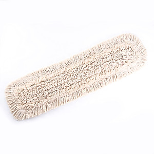 Matthew Cleaning 36'' Cotton Dust Mop Refill Washable Thick Tufted Replacement Heads for Residential & Commercial Use Fit All 36'' Dust Mop Frames, Hardwood, Laminate, Concrete Floors 1 Pack