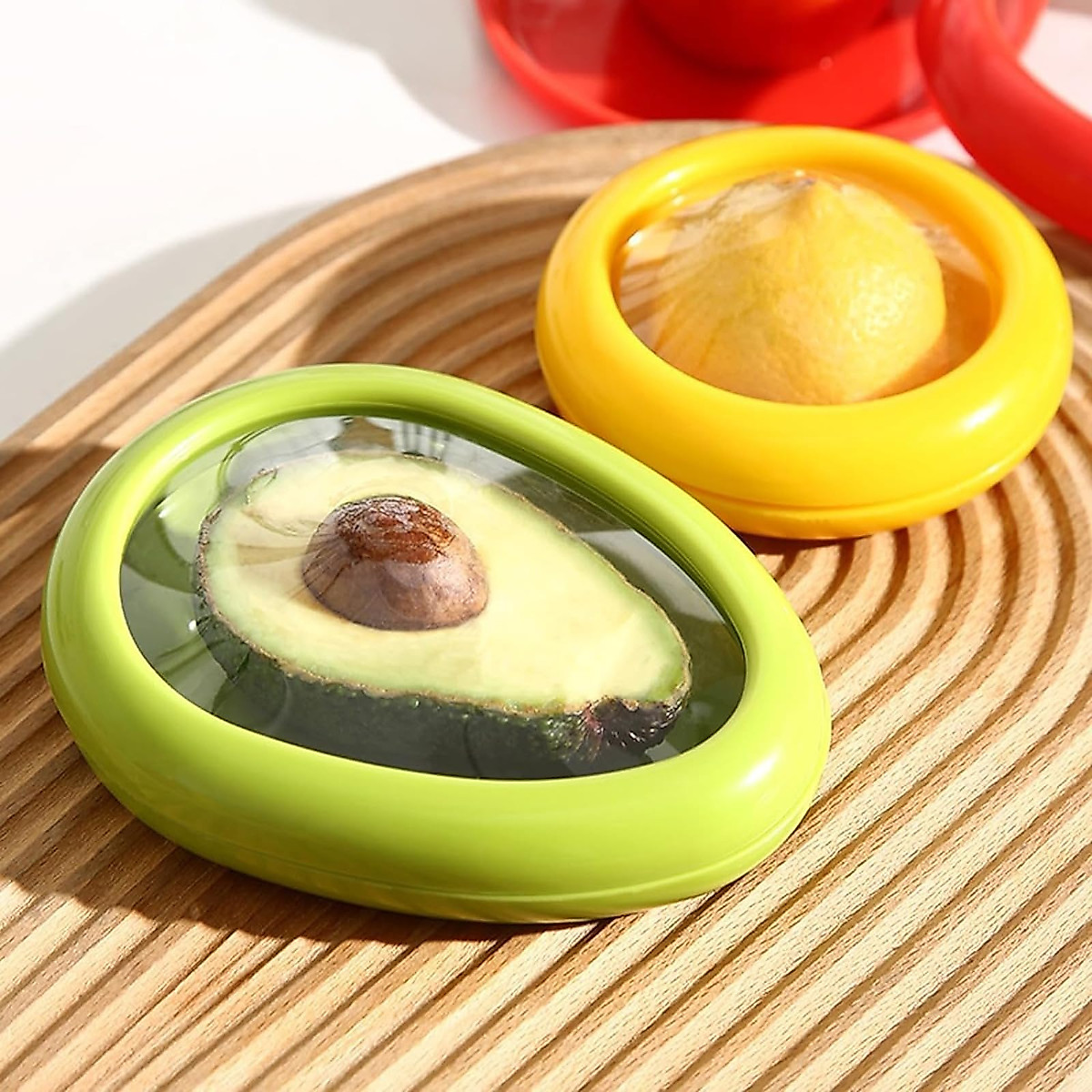 Silicone Fruit Storage Box,Fruit And Vegetable Anti-Oxidation Storage Box,Food Storage Containers Fruit And Vegetable Anti-Oxidation Storage Box Ideal For Garlic, Onions, Lemons, And Potatoes (4 PCS )