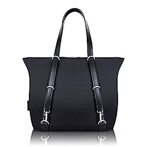 McKleinUSA N Series, Dylan, Nano Tech-Light Nylon with Leather Trim, 3-in-1 Nylon Convertible Backpack Tote, Black (18485), One Size