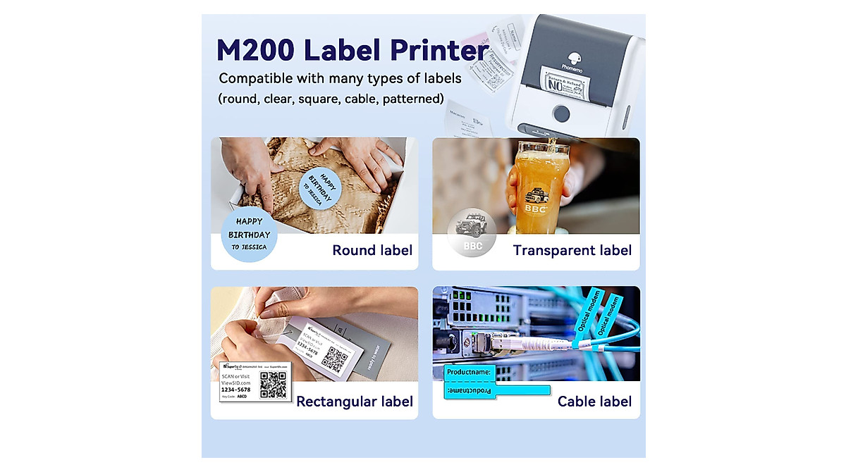 Phomemo M200 Label Printer - Versatile Wireless Solution