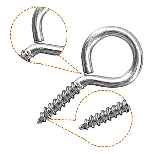 500Pcs Screw Eyes Pins,5 x 10mm Eye Shape Screw Hooks Metal Hoop Peg Small Screw Screw-in Eye Bolts for Workplace Office/DIY Jewelry Making/Art Findings Resin(Sliver)