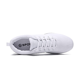 ZVC Cheer Shoes Girls White Cheerleading Shoes for Women Cheer Sneakers Youth Kids