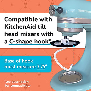 IMPRESA [2 Pack]Dough Mixer Shield for KitchenAid Mixer Accessories to Keep Your Machine Clean - Time & Energy Saving Bread Mixer Attachment - Shield Attachment for KitchenAid Dough Hook