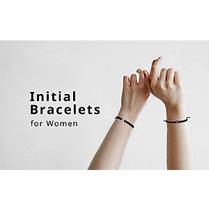 Btysun Bracelets for Her Initial C Charm Bracelet for Women Mothers Day Graduation Gifts for Her Wife Girlfriend Adjustable Woven Rope Birthday Jewelry