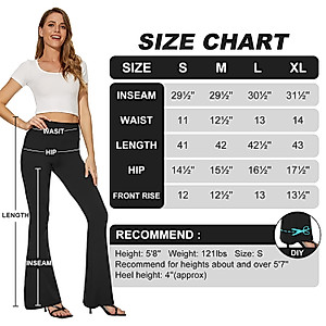 TNNZEET Women’s Flare Yoga Pants, Bootcut High Waisted Casual Wide Leg Leggings