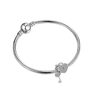 New Lock and Key To My Heart Charm Love Forever friend Bead Compatible with Women Pandora Bracelets
