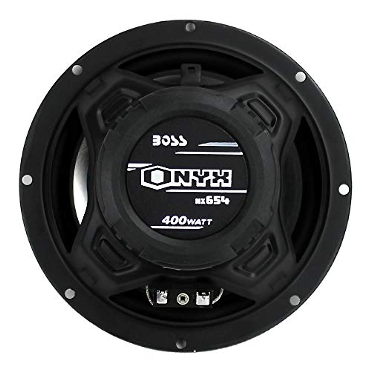 BOSS Audio Systems NX654 Onyx 6.5 Inch 400 Watt 4-Way 4 Ohm Full Range Car Audio Coaxial Stereo Speakers with Mylar Dome Tweeters, 2 Pairs
