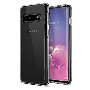 Trianium Clarium Case Designed for Galaxy S10 Case (2019) - Clear TPU Cushion/Hybrid Rigid Back Plate/Reinforced Corner Protection Cover for Samsung Galaxy S 10 Phone (PowerShare Compatible)