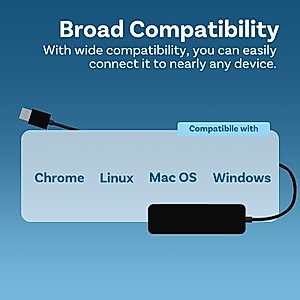 MMOBIEL 4-Port USB Data Hub Compatible with MacBook, iMac, Laptop, Windows, Linux and More - USB Splitter Computer - Ultra Slim USB 2.0 Data Hub - Portable USB Adapter - Black