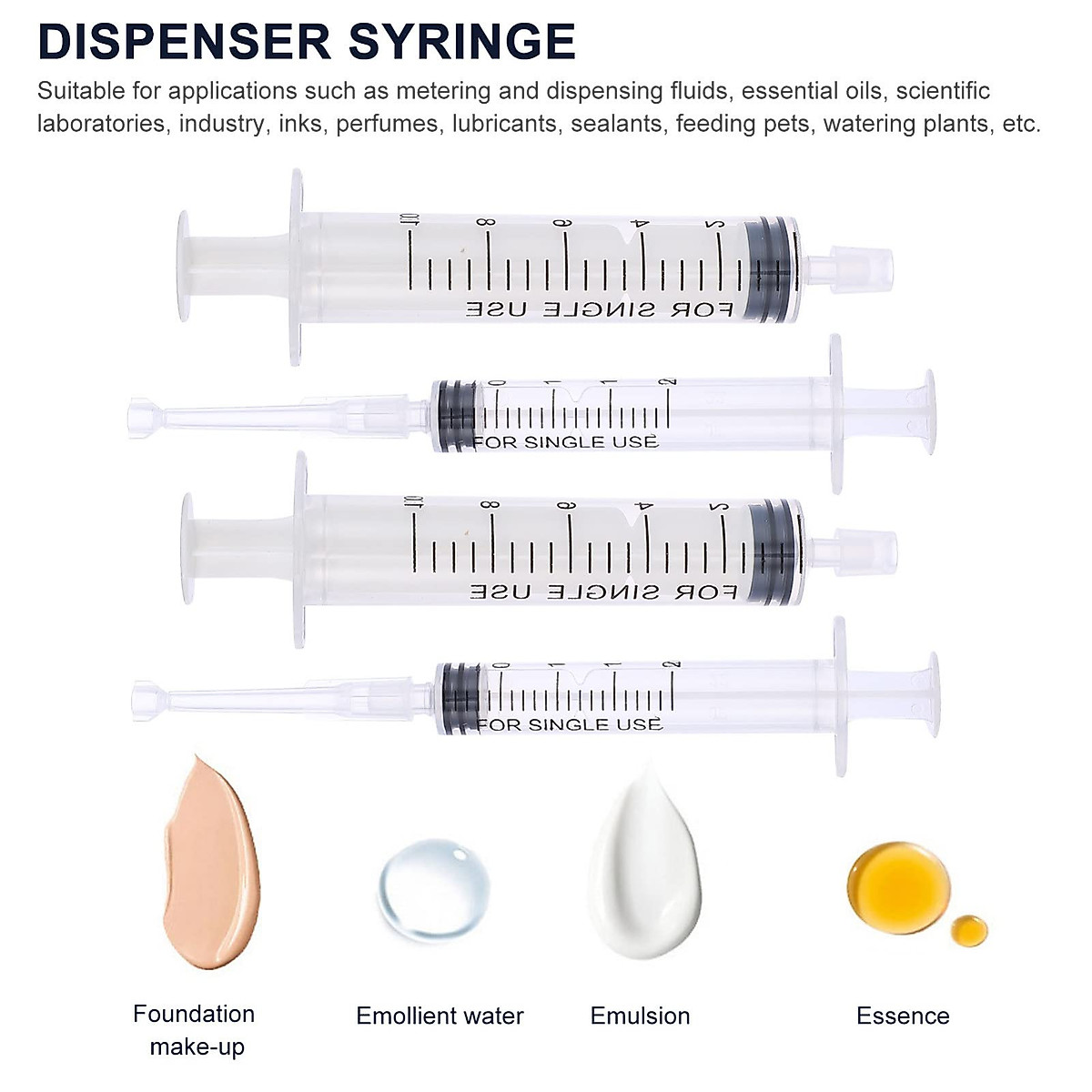 Mobestech 10 Pcs Perfume Refill Pump Tools Plastic Perfume Dispenser with Adapter Tools for Perfumes Transfer to Empty Bottles, Include Syringe (2ml+ 10ml each 5PCS)