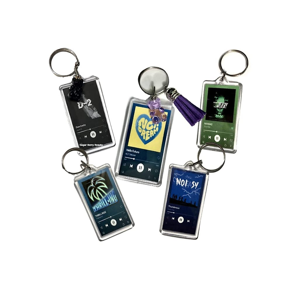 Spotify Song Album Keychain | CUSTOM | Key chain + Add Charm | TWICE | EXO | TXT | ENHYPEN | ASTRO | STRAY KIDS | Victon | Baekhyun | Aespa | Ateez | Seventeen