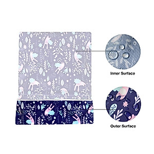 FLOCK THREE 4pcs Waterproof Wet Bag Reusable for Wet Clothes Baby Diapers Stroller Swimsuit Travel Reusable toiletries Pouch Small and Larger Electronics case 4 Pack (Windy Days)