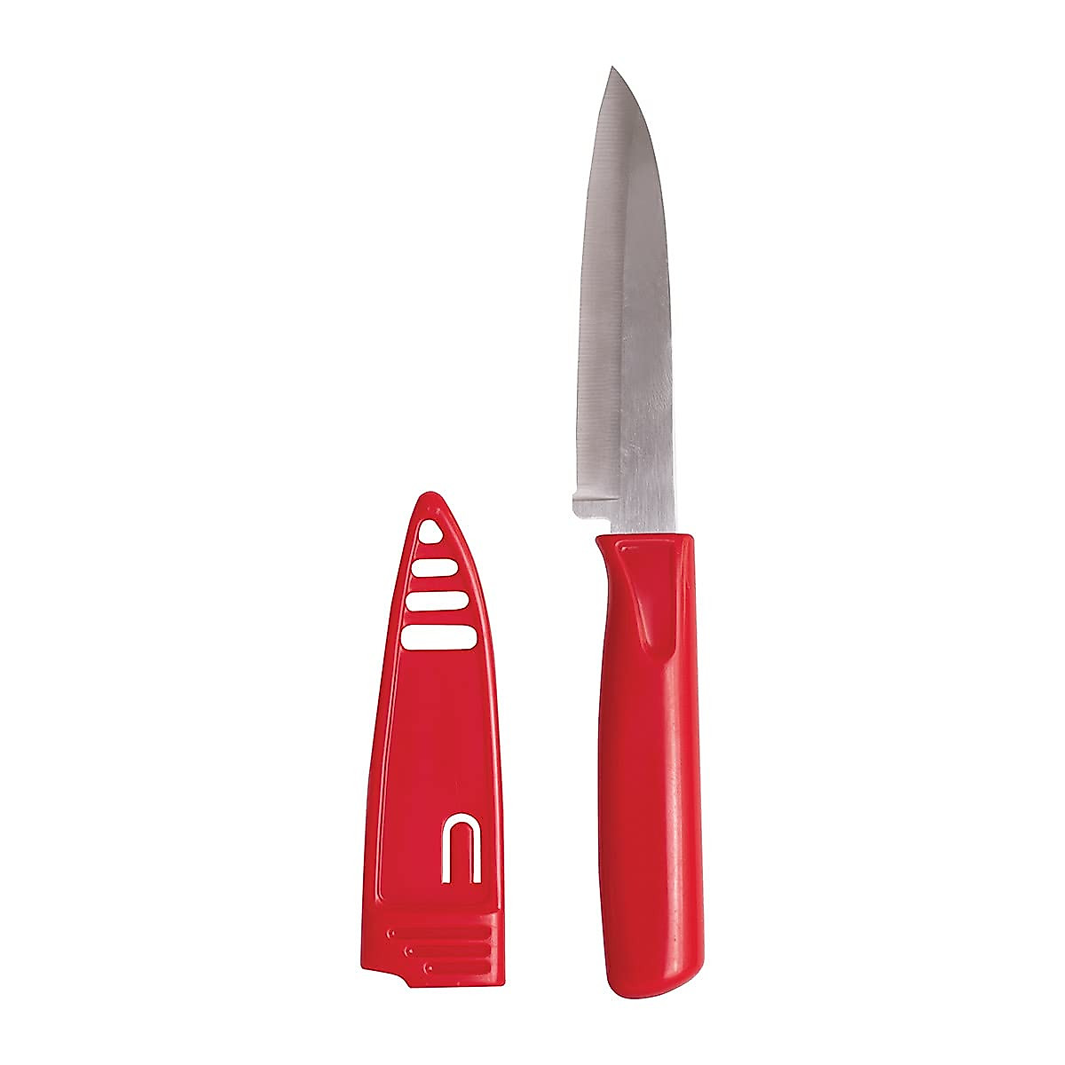 Helen's Asian Kitchen Universal Paring Picnic Knife, 3.75-Inch Blade, Stainless Steel with Safety Cover