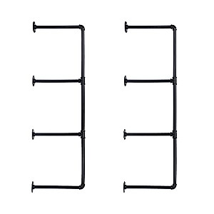 LIANTRAL Industrial Shelves Wall Mount Iron Pipe Shelving Bracket for Garage Storage Home Decor