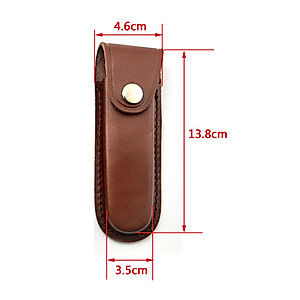 Folding Blade Pocket Knife Sheath 5 Inch Leather Knife Sheath Leather Case with Snap Closure Belt Loop Case Leather Pouch Folding Knife Sheath Holder