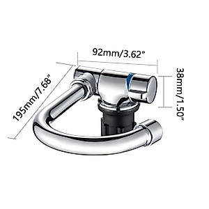 Foldable Faucet, 360° Rotation Sink Water Tap Cold & Hot Water Mixer Faucet for RV Boat Foldable Copper Kitchen Faucet