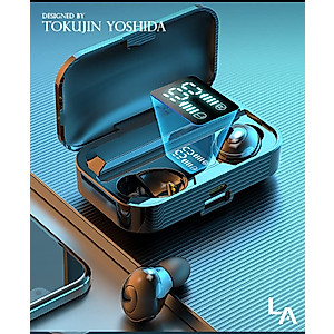 LAURRY F9 Pro True Wireless Earbuds Bluetooth Headphones with Wireless LED Digital Charging Case | Outstanding Details | Deep Bass for Sport (White)