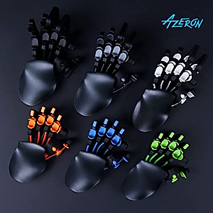 AZERON Classic Gaming keypad - Programmable Gaming Keyboard for PC & Console Gaming - Customized, 3D Printed Analog Thumbstick keypad with 26 Buttons - for Righties (Blue)