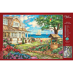 Buffalo Games - Sea Garden Cottage - 1000 Piece Jigsaw Puzzle with Hidden Images
