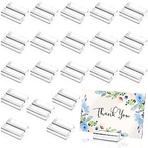 Aboofx 20 Pieces Acrylic Name Card Holders for Cards over 200 GSM, 2 Inch Place Card Holders Table Number Stands Wedding Sign Holders