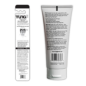 Tung Tongue Brush & Gel Kit | Tongue Cleaner for Adults | Tongue Scraper to Fight Bad Breath and Halitosis | Mouth Odor Eliminator | Fresh Mint | Made in America (Set of 1)