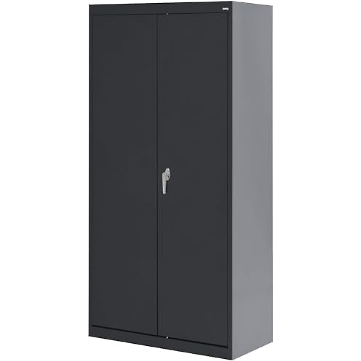 Sandusky Lee CAC1362472-09 Combination Garage Storage Cabinet, Steel Utility Cabinet with Adjustable Shelves, 72" H, Black