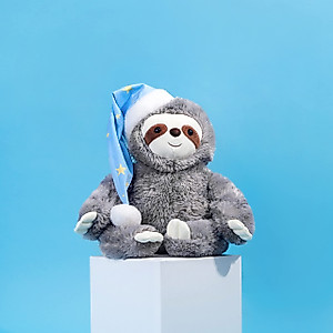 Thoughtful Sloth Plush Stuffed Animal - 16" Cotton Soft Cuddly Toy, Get Well Soon Care Package Gift for Kids, Teens & Adults