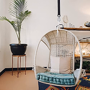 ROPECUBE 2 PCS Tree Swing Straps Tree Swing Hanging Kit Maximum Load Capacity is 2200 pounds with Two Heavy Duty Carabiners (Stainless Steel) for Swing Seat, Plank, Camping Hammock