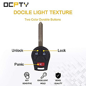 OCPTY CWTWB1U751A 2X Flip Key Entry Remote Control Entry Remote key Fob Transponder Ignition Key 2003-2016 for Infiniti FX35 FX45 QX4 for Nissan Armada Cube Frontier NV1500 Quest 1788D-WB1U751A