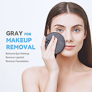 FASPLENDOR Reusable Makeup Remover Pads, Washable Microfiber Remover Pads + Built-in Sponge for Makeup Remover | Facial Cleansing | Body Exfoliating; Dual Texture, Large Size, 4 Count + Laundry Bag…