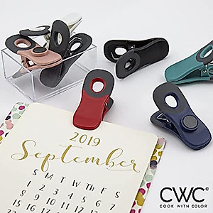 COOK WITH COLOR Cute Bag Clips - Funny Snack Clips, Magnetic Chip Clips for Bags - Kitchen and Food Bag Clips for Airtight Seal for Food Storage, Multi, Pack of 10