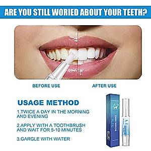 LANTHOME Teeth Whitening Pen - Teeth Whitening Essence Pen, Herbaluxy Teeth Whitening Gel, Travel Tooth Whitening Pen, Beautiful White Smile (3pcs)