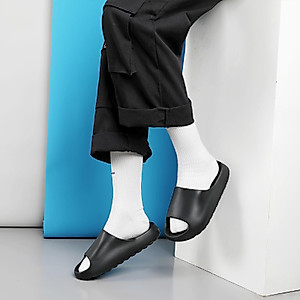 XTJSCBDSH Cloud Slides for Men and Women, Quick Drying Slippers Shoe Open Toe Thick Soft, Platform Slide Sandals Daily Shower Sandals, Non-Slip Bathroom Slippers Summer for Indoor & Outdoor