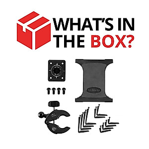 Tackform Universal Tablet Holder Compatible with Stationary Bicycle, Treadmill, Elliptical, Spin Bike, Microphone Stand, and Indoor Exercise Equipment - Compatible All Tablets Including iPad