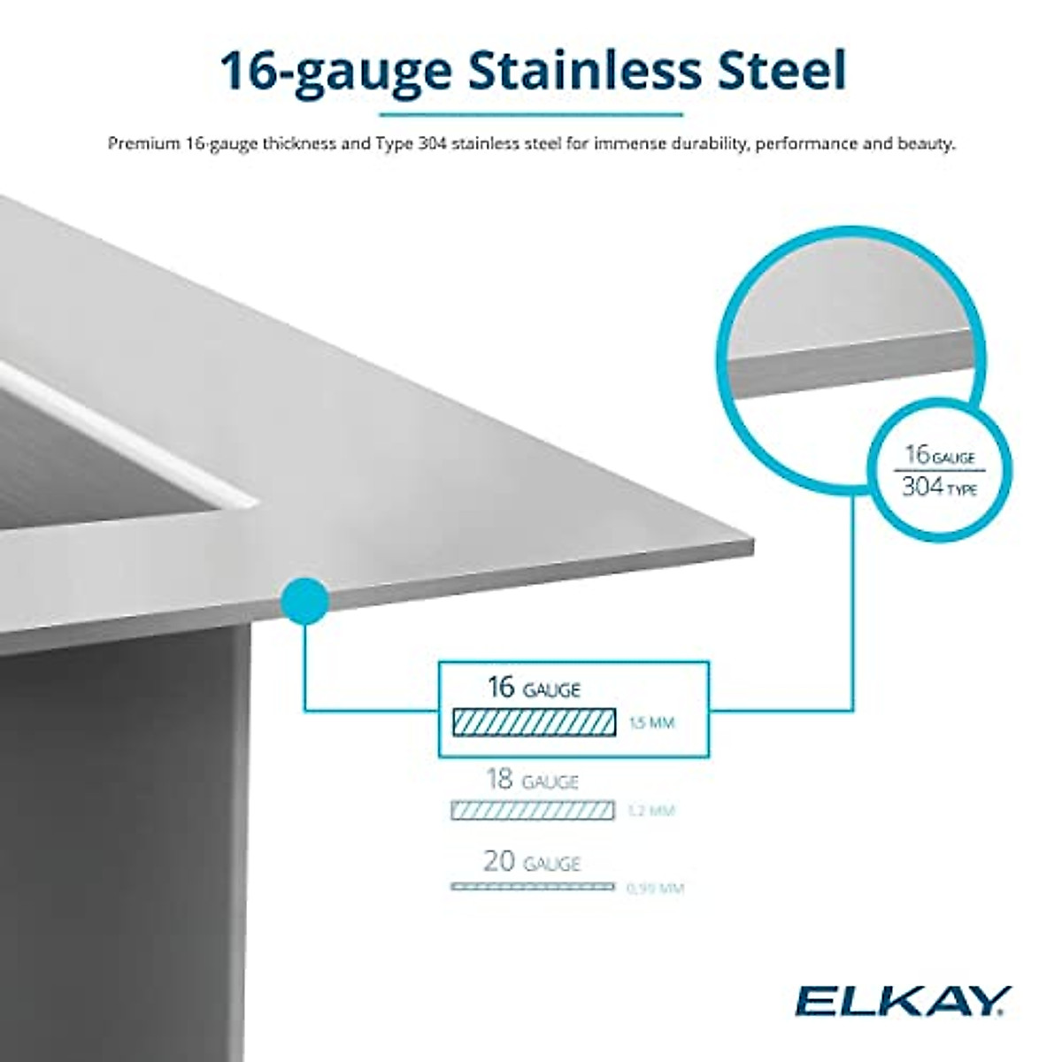 Elkay Crosstown 16 Gauge Stainless Steel 35-7/8" x 20-1/4" x 9" Single Bowl Tall Farmhouse Sink Kit
