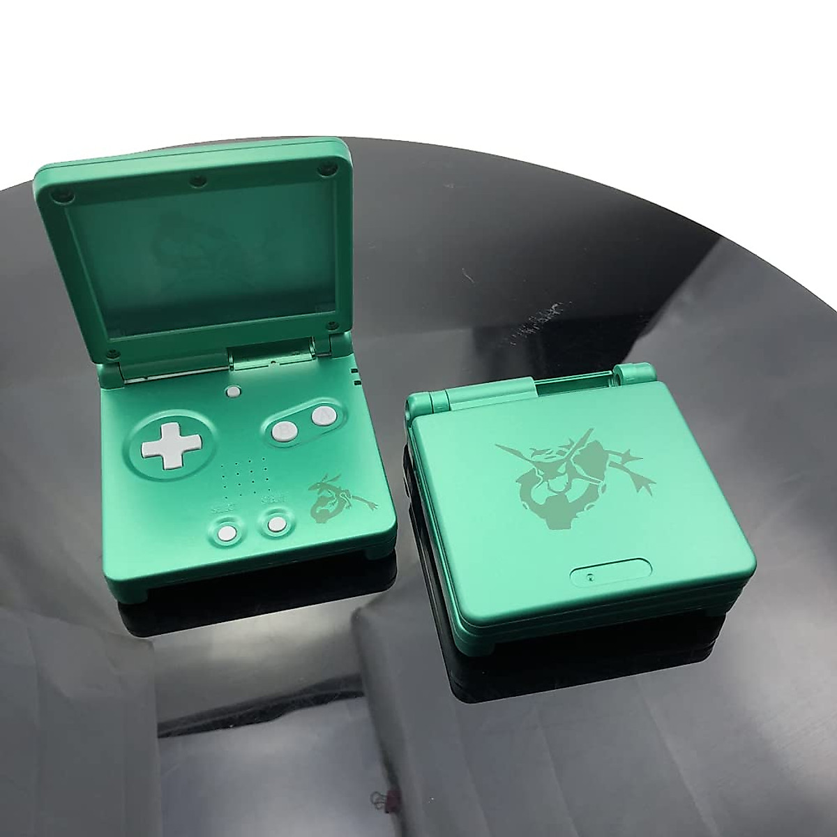 Limited Edition Replacement Housing Shell for GBA SP Gameboy Advance SP Housing Case Cover Screws (Green Rayquaza)
